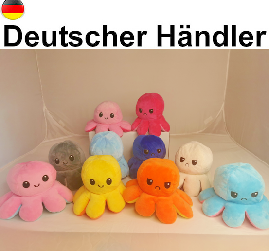 Wende-Oktopus Octopus Plüschtier Doppelseitiges