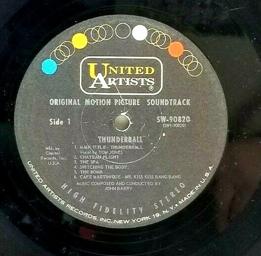 THUNDERBALL Soundtrack - JAMES BOND 007 - John Barry 1965 LP Vinyl Record (P7) on eBid United ...