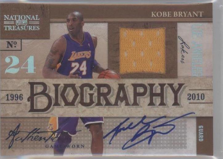 2009-10 Playoff National Treasures - Biography Materials Kobe Bryant #1 ...