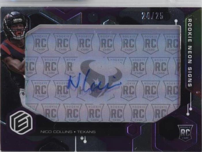 2021 Panini Elements - Rookie Neon Signs Purple #RNS-NCO Nico Collins ...