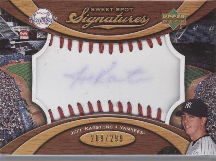 2007 Sweet Spot - Signatures Ball Red Stitching Blue Ink #SS-KA Jeff ...