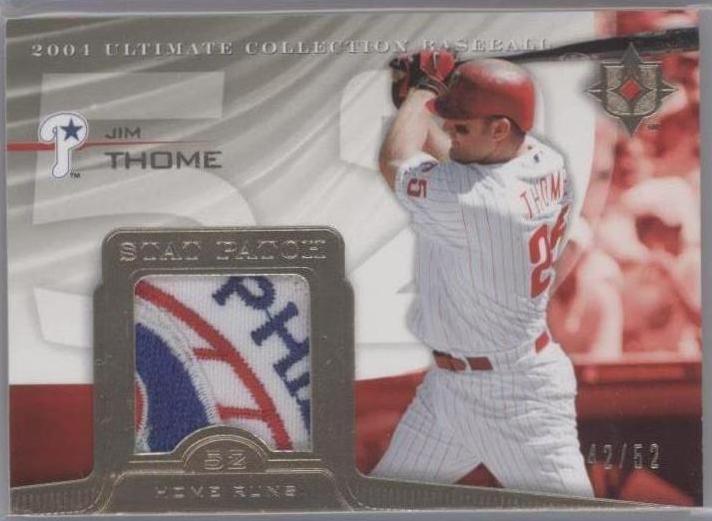 2004 Upper Deck Ultimate Collection - Stat Patch Jim Thome #ST-JT /52 ...