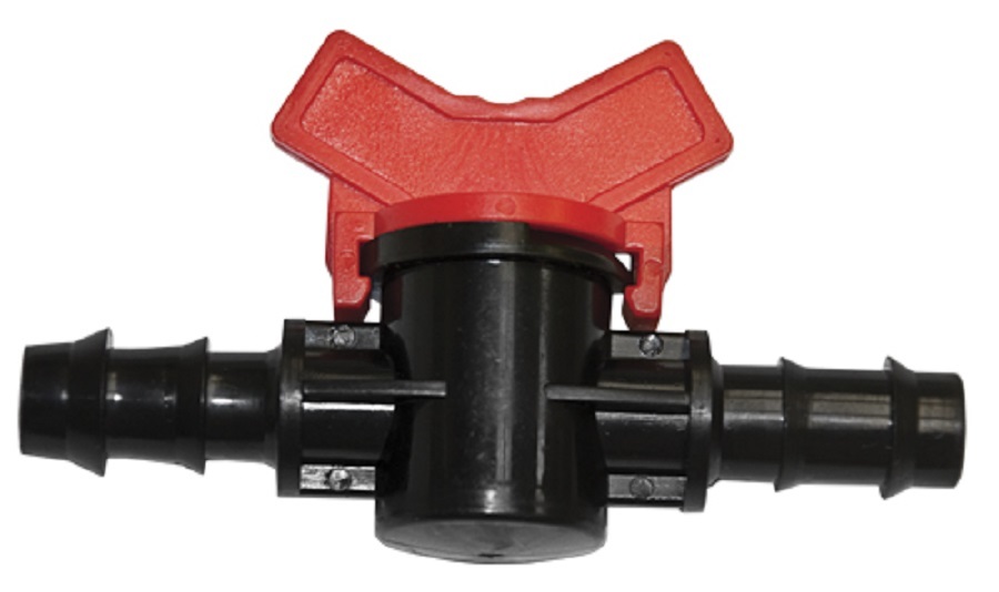 3/8" Red Barbed Water Shut Off Inline Valve Flow Control SAVE $$ W/ BAY ...