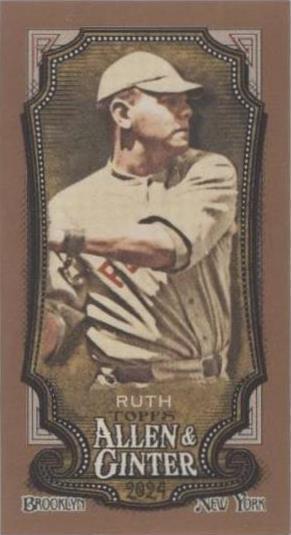 2024 Topps Allen & Ginter - Babe Ruth #198 Mini Gold Border for sale ...