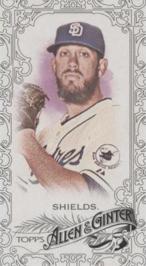 2015 Topps Allen & Ginter's - James Shields #291 Mini Black Border for ...