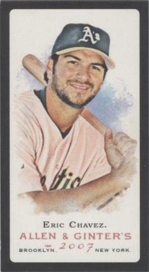 2007 Topps Allen & Ginter's - Mini Black Border #229 Eric Chavez for ...