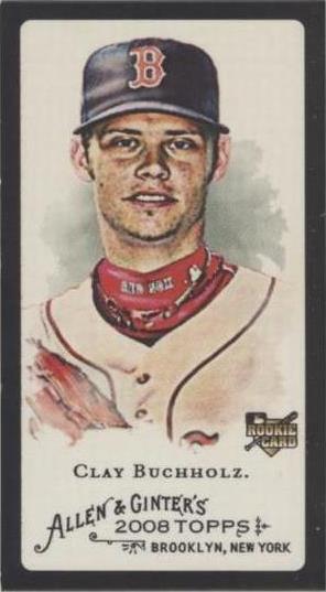 2008 Topps Allen & Ginter's - Mini Black Border #153 Clay Buchholz (RC ...