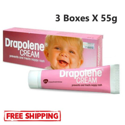 3 x drapolene cream treats nappy rash glaxosmithkline diaper rash redness 55g 125245699328