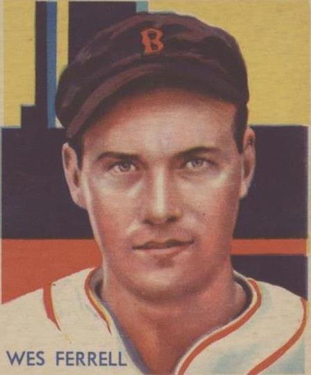 1934-36 National Chicle Diamond Stars - R327 #94 Wes Ferrell for sale ...