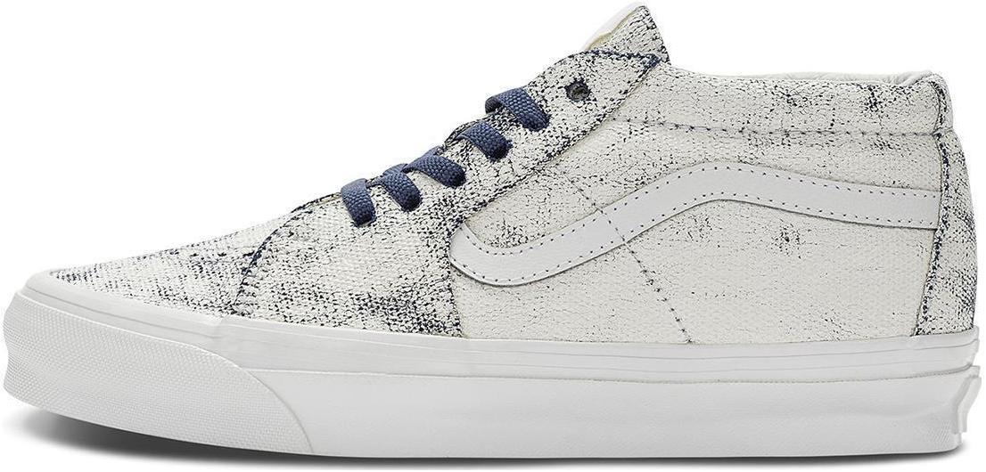 Size 13 - VANS OG Sk8- LX Mid Distress White Navy for sale online | eBay
