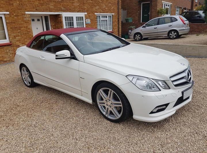 White Mercedes Benz Convertible