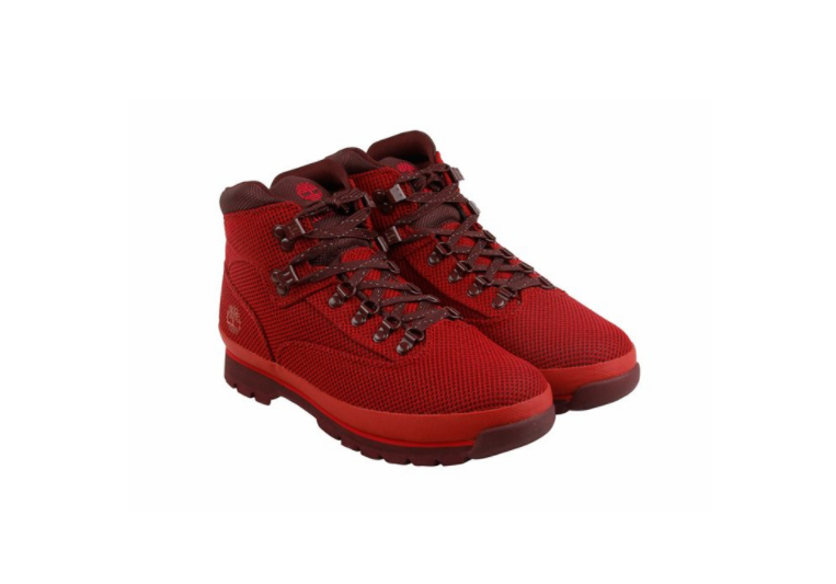 TIMBERLAND TB0A1QCR625 EURO HIKER Jr s M Medium Red Fabric Hiking Boots eBay