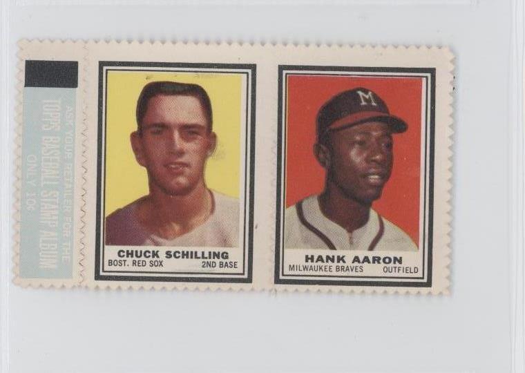 1962 Topps - Stamps Panels Hank Aaron, Chuck Schilling for sale online ...