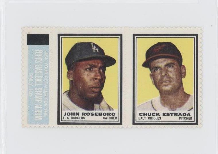 1962 Topps - Stamps Panels John Roseboro, Chuck Estrada for sale online ...