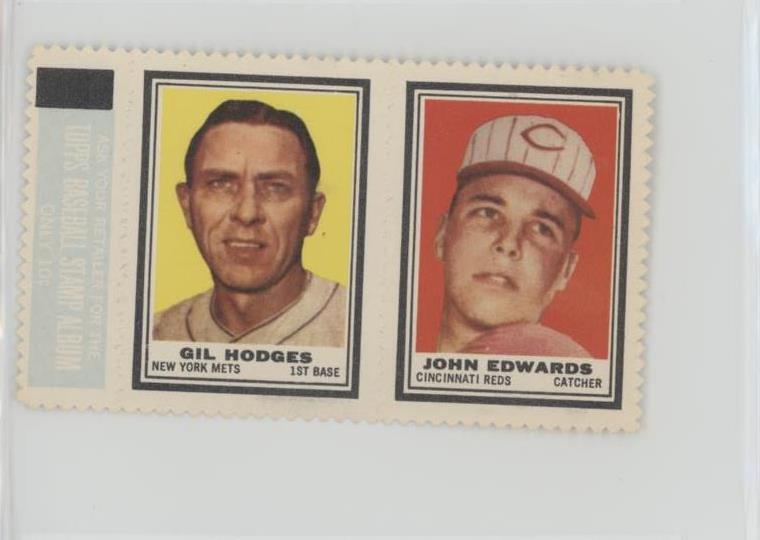 1962 Topps - Stamps Panels Gil Hodges, Johnny Edwards (RC) for sale ...