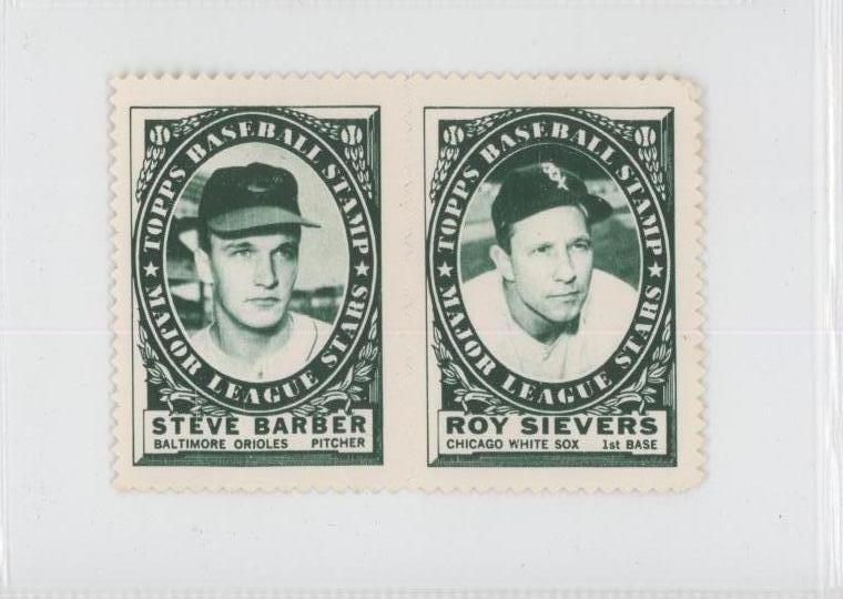 1961 Topps - Baseball Stamps Roy Sievers, Steve Barber #SBRS for sale ...