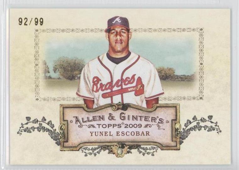 2009 Topps Allen & Ginter's - Rip Cards Ripped #RC31 Yunel Escobar /99 ...