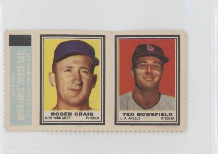 1962 Topps - Stamp Panels Roger Craig, Ted Bowsfield for sale online | eBay