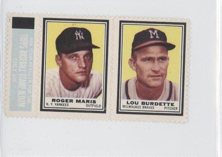 1962 Topps - Stamps Panels Roger Maris, Lou Burdette for sale online | eBay