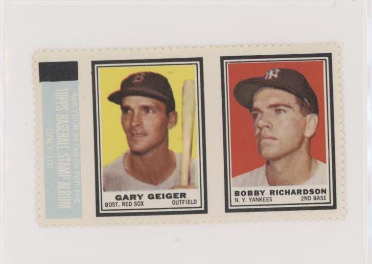 1962 Topps - Stamps Panels Bobby Richardson, Gary Geiger for sale ...