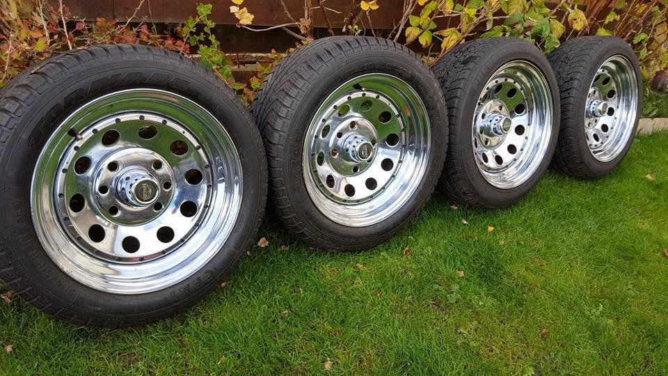 15's Classic steel wheels chrome "MANGELS "pcd 4X130/4X100 J7 ET15 VW ...