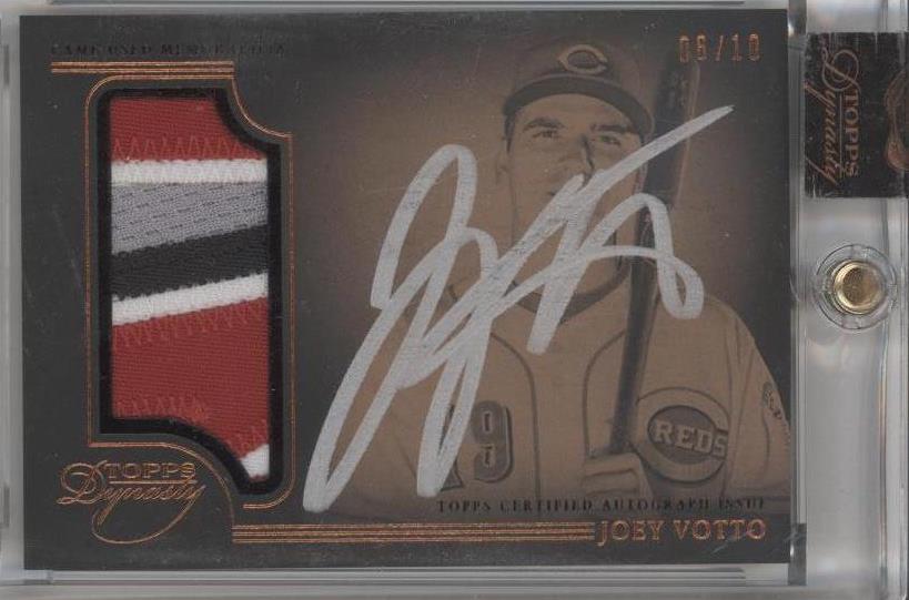 2014 Topps Dynasty - Autograph Patches #AP JV10 Joey Votto /10 (AU, MEM ...
