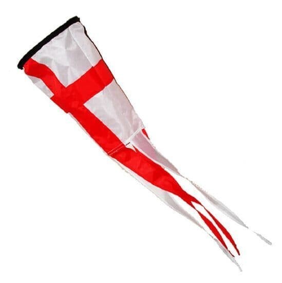 ST GEORGE WINDSOCK for FLAG POLE with LINE SWIVEL camping caravan motorhome