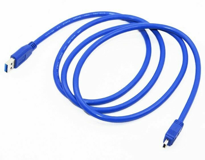 Super Speed USB 3.0 Type A Male to Mini 10Pin Type B Male Data Dual ...