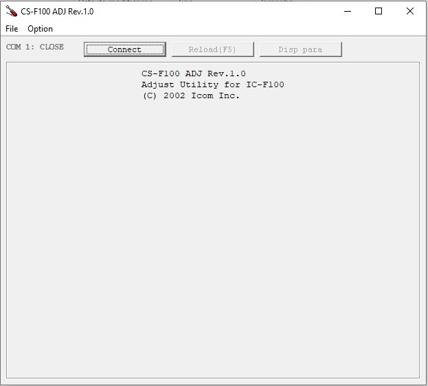 ICOM CS-F100 Rev. 1.7 PROGRAMMING AND CLONE SOFTWARE for IC-F100 ...