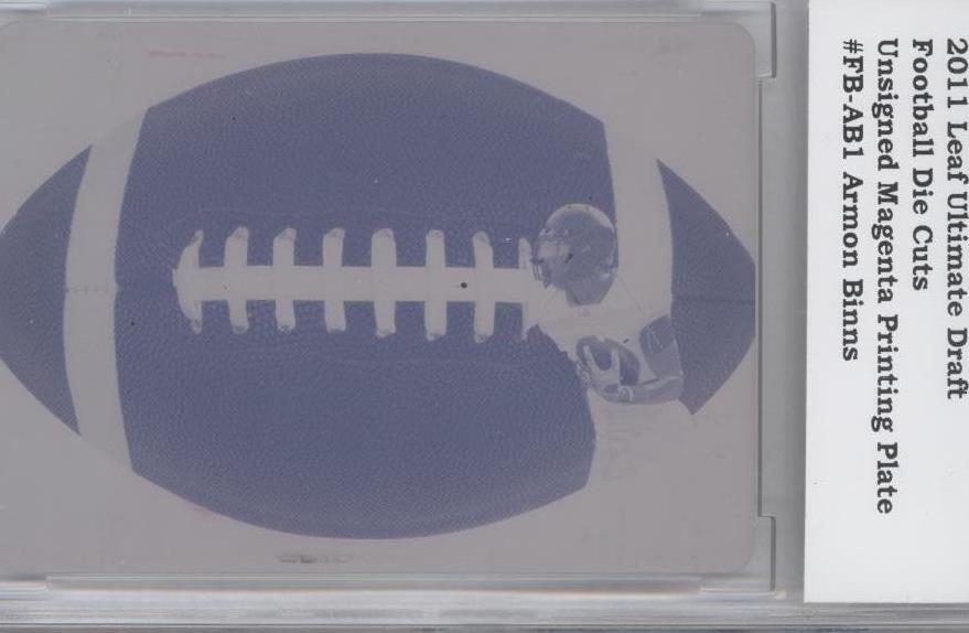 2011 Leaf Ultimate Draft - Football Die-Cuts Printing Plate Magenta #FB ...