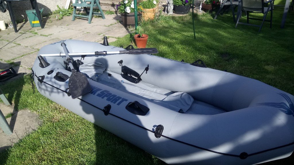 INTEX SEAHAWK SPORT 400 INFLATABLE BOAT/DINGHY 4 MAN UNUSED | in ...