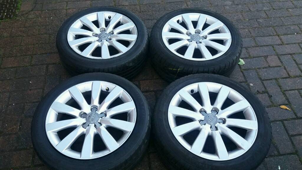 GENUINE AUDI A1 ALLOY WHEELS SUPERB TYRES 5X100 VW POLO SEAT IBIZA MK4 ...