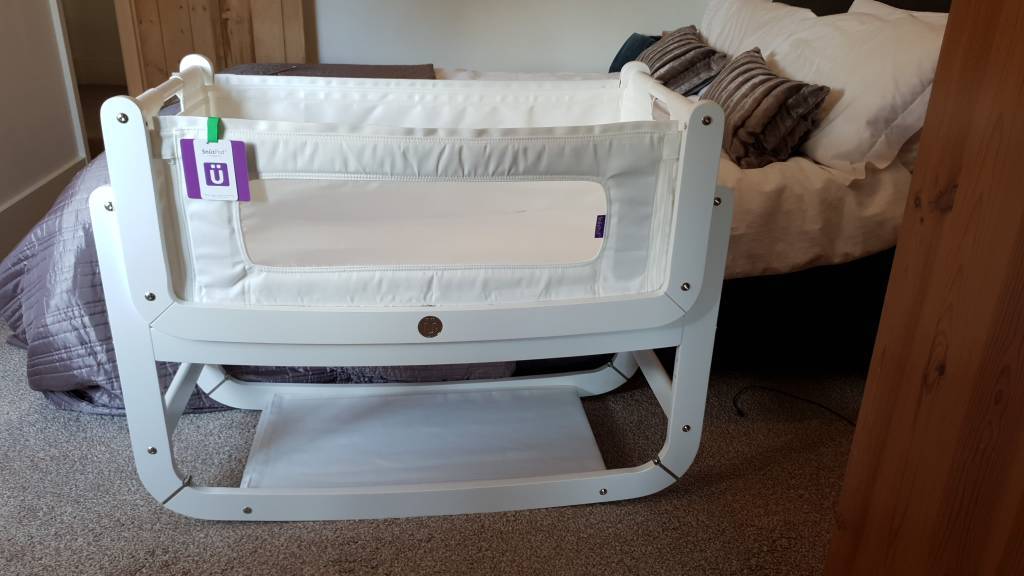 Snuz snooze Pod 2 bedside crib, cot and matress (white) 3 in 1 design ...
