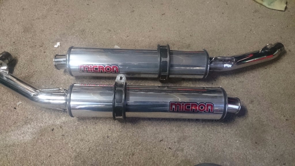 Micron exhausts (Honda Firestorm) | in Whitchurch, Cardiff | Gumtree