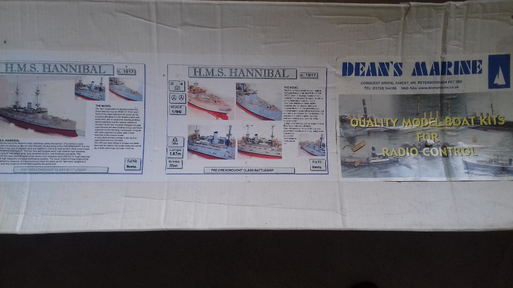 Model warship boat kit 1/96 scale HMS Hannibal lenght 1.67 | in ...