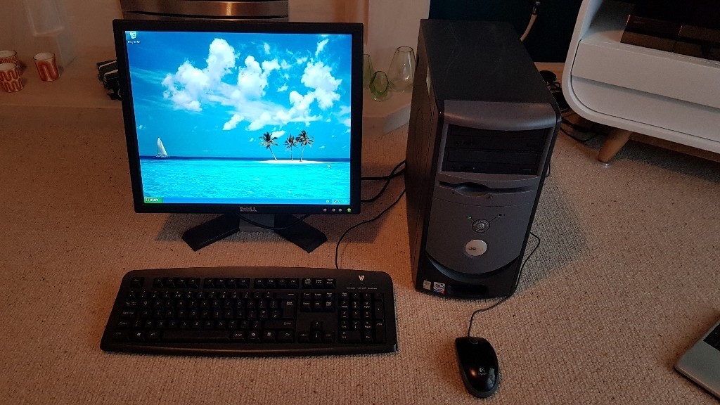Dell Dimension 2400 PC (Intel Pentium 4 & Windows XP), VGA Monitor ...