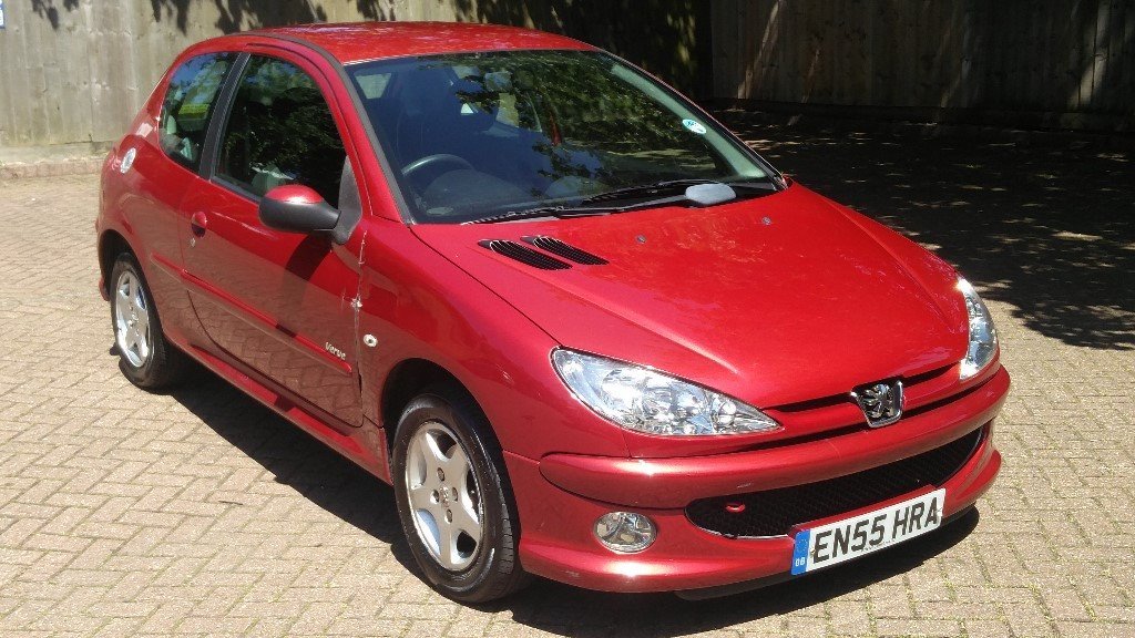 PEUGEOT 206 1.4 VERVE 2005 55 REG MET RED 3 DOORS 5 SPEED MANUAL PAS A ...