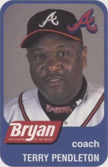2002 Bryan Atlanta Braves Team Issue - Perforated Terry Pendleton for ...