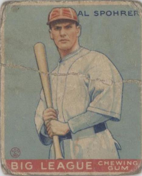 1933 World Wide Gum Big League Chewing Gum - V353 #94 Al Spohrer (RC ...