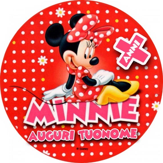 Cialda MINNIE DISNEY DAISY Decorazione Torta Ostia Zucchero ...