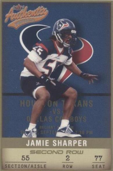 2002 Fleer Authentix - Jamie Sharper #87 Second Row /250 for sale ...