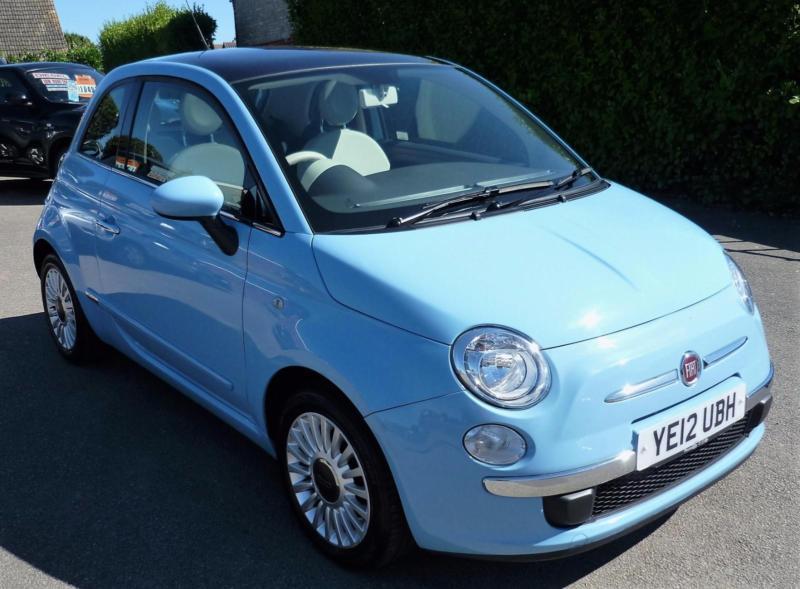 FIAT 500 LOUNGE 1.2 (IN RETRO BABY BLUE) £30.00 ROAD TAX | in ...