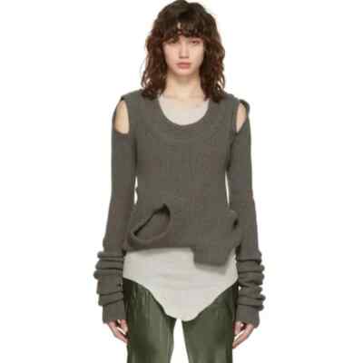 NEW Rick Owens Banana Knit Sweater FW21 Gethsemane in Dust NEW Rick Owens Banana Knit Sweater FW21 Gethsemane in Dust
