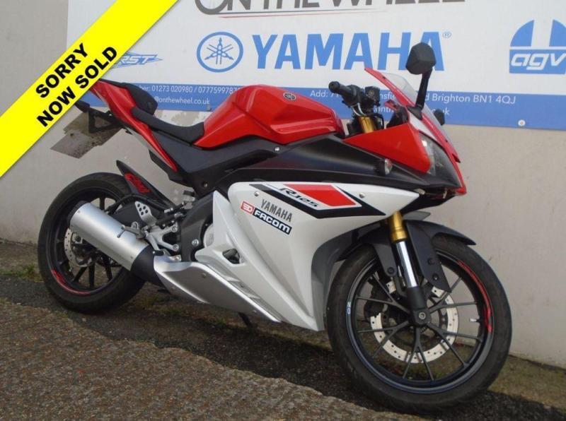 2015 15 YAMAHA YZF-R125 ABS MODEL, RED/WHITE *HPI CLEAR* *LOW MILES ...
