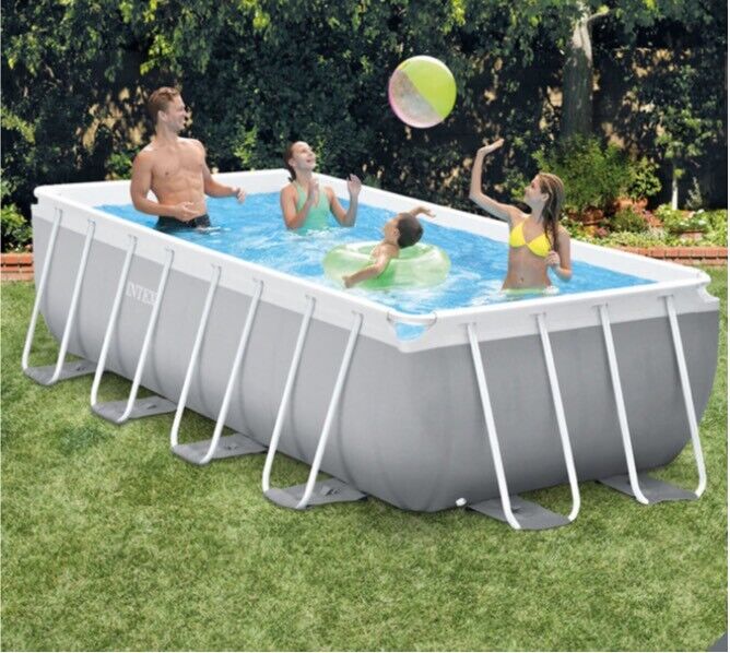 Intex 4m x 2m Rectangular Prism Frame Premium Swim Pool Set | in ... Intex 4m x 2m Rectangular Prism Frame Premium Swim Pool Set | in ...