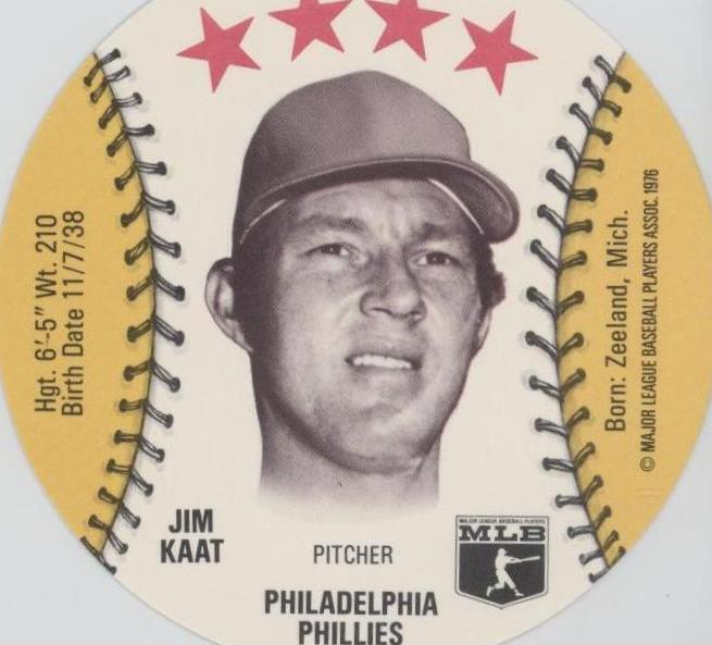 1976 MSA Discs - Jim Kaat Isaly's/Sweet William for sale online | eBay