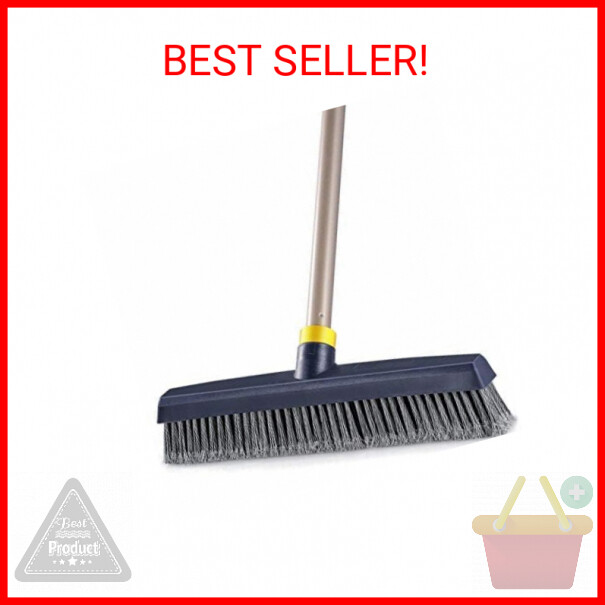 Telescopic Push Broom | Stiff Bristles | Heavy-Duty Outdoor Commercial ...
