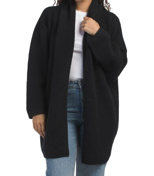 Vince Oversized Wool Alpaca Blend Drape Cardigan Open Front Vince Oversized Wool Alpaca Blend Drape Cardigan Open Front
