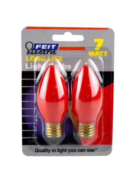 2 Pack Red 7 Watt Long Life Night Light Bulbs ( Case of 48 ) for sale ...