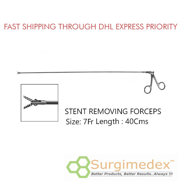 New STENT REMOVING FORCEPS Size - 7FR. | Length: 40CM with metal ...